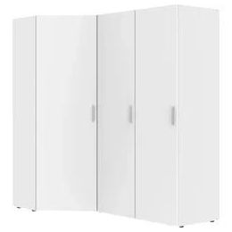 Schranksystem wimex "M&uuml;nster", wei&szlig;, H:185cm T:54cm, Holzwerkstoff, Schr&auml;nke, Schranksystem, Mehrzweckschrank
