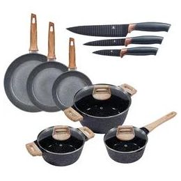 Topf-Set King "Essential", braun (schwarz, holzfarben), T&ouml;pfe, Induktion