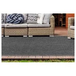 Teppich Lalee "Sunset 607" Gr. 2, silber (silberfarben), B:80cm H:5mm L:150cm, Kunstfaser, Teppiche, Teppich, In- und Outdoor geeignet, Wohnzimmer