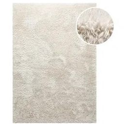 Hochflor-Teppich HOMIE LIVING "Matteo HL-0961", beige (beige, beige), B:160cm H:50mm L:225cm, Polyester, Teppiche, 100% recyceltem PET, Langflor, Shaggy, Wohnzimmer