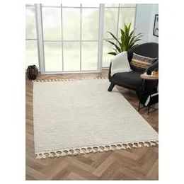 Hochflor-Teppich "Moroccan Pureness", wei&szlig;, B:160cm H:24mm L:230cm, Polyester, Polypropylen (PP), MyFlair M&Ouml;BEL & ACCESSOIRES, Teppiche, moderner Teppich, Uni Farben, flauschig weich durch Hochflor