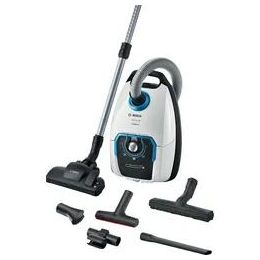 Bosch Bodenstaubsauger "Serie 8 ProSilence BGB75XSIL, Hygiene-Filter, 10 Jahre Motorgarantie", wei&szlig;, B:32cm H:27,5cm T:48cm, Bodenstaubsauger, Hartbodend&uuml;se, XXL-Polsterd&uuml;se, langes Kabel, leise, wei&szlig;