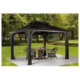 Pavillon Sojag "Messina 10x12", grau, B/H/T: 298cm x 292cm x 363cm, Pavillons, BxT: 298x363 cm