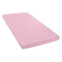 Spannbettlaken bellana "Melone TOPPER 100% Baumwolle, Jersey 125 g/m2, b&uuml;gelfrei", rosa, L:200cm, Mako-Jersey, Obermaterial: 100% Baumwolle, Bettlaken, Spannbettlaken, reine Baumwolle, f&uuml;r Matratzen bis 10 cm H&ouml;he, Spannbetttuch