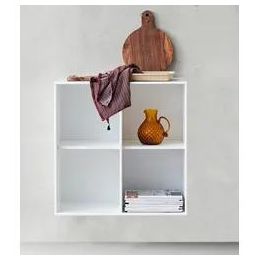 B&uuml;cherregal HAMMEL FURNITURE "Mistral KUBUS Wandregal &ndash; hochwertig & flexibel, langlebig", wei&szlig;, B:69cm H:69cm T:27cm, Holzwerkstoff, Massivholz, Regale, B&uuml;cherregal, Modernes Designregal &ndash; stehend oder h&auml;ngend &ndash; T:27 cm