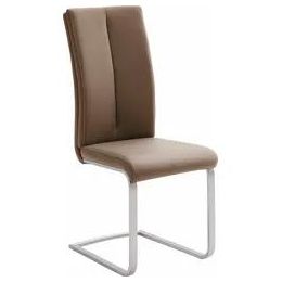 Freischwinger MCA furniture "Paulo 2", braun (cappuccino, cappuccino), B:42cm H:104cm T:61cm, 100% Polyurethan, St&uuml;hle, Freischwinger, Stuhl belastbar bis 120 kg