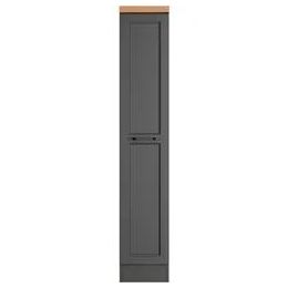 Apothekerschrank KOCHSTATION "KS-Lana", grau (matt grau, wotaneiche), B:30cm H:166cm T:60cm, Holzwerkstoff, MDF, Schr&auml;nke, Apothekerschrank, Breite 30 cm