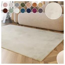 Hochflor-Teppich Esprit "Alice ESP-4377, Kunstfell" Gr. 1, beige (creme, beige), B:70cm H:25mm L:140cm, Kunstfaser, Teppiche, Kaninchenfell-Haptik, besonders weich und dicht, f&uuml;r alle R&auml;ume