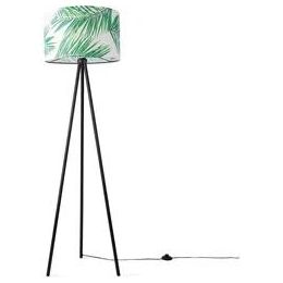 Paco Home Stehlampe "Trina Ostende", schwarz, H: 148,5cm, Leuchten, Lampenschirm Wohnzimmer Stativ Lampe B&uuml;ro Kinderzimmer Jungle Palme, Stehlampe