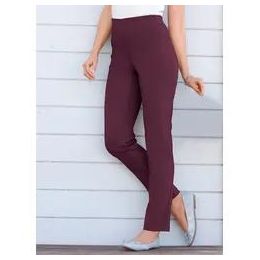 Dehnbund-Hose Stehmann, Damen, Gr. 52, Normalgr&ouml;&szlig;en, rot (weinrot), 72% Viskose, 25% Polyamid, 3% Elasthan, unifarben, lang, Hosen, Topseller