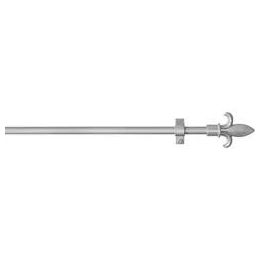 Gardinenstange Garesa "MINI", silber (silberfarben), L:160cm &Oslash;:10mm, Kunststoff, Metall, Gardinenstangen, Vorhanggarnitur, verl&auml;ngerbar, Wandmontage, ohne Ringe