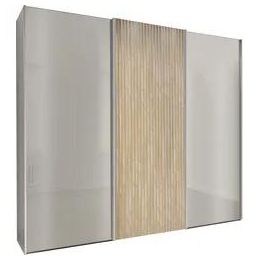 Schwebet&uuml;renschrank Wiemann "Denver", beige (champagner, dekor), B:222,6cm H:217cm T:67cm, Floatglas, Holzwerkstoff, Schr&auml;nke, Schwebet&uuml;renschrank, hochwertige Beschl&auml;ge