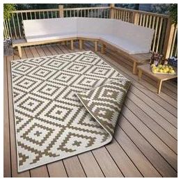 Teppich OTTO HOME "Ronda Wendeteppich", beige (linen, creme), B:240cm H:5mm L:340cm, Kunstfaser, Teppiche, Teppich, Sisal-Optik, Flachgewebe, In- und Outdoor, geometrisches Boho Design