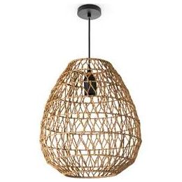 Paco Home Pendelleuchte "KAGEEG", braun, &Oslash; 30cm H: 33cm, Leuchten, Korb H&auml;ngeleuchte Rattan Optik Boho Esszimmerlampe E27 Skandi, Pendelleuchte