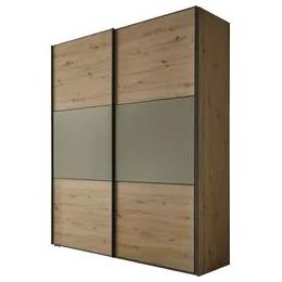 Schwebet&uuml;renschrank STAUD "Includo, Made in Germany", dekor artisan eiche, salbei, B:200cm H:222cm T:68cm, Holzwerkstoff, Schr&auml;nke, Schwebet&uuml;renschrank, Mit vier verschiedenen Ausstattungsvarianten