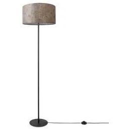 Paco Home Stehlampe "Luca Pillar", schwarz, &Oslash; 38cm H: 144cm, Leuchten, Mit Stoffschirm Stehlampe Wohnzimmer Leselampe Modern Vintage E27, Stehlampe