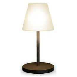 Paco Home Tischleuchte "JEN", grau, &Oslash; 25cm H: 55cm, Leuchten, Outdoor LED Akku Retro Balkon Ohne Schalter Aufladbar, Tischleuchte