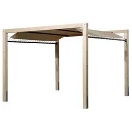 Pavillon Weka "Gartenoase 235", beige, B/H/T: 324cm x 324cm, Pavillons, hochwertige, stabile Leimholzkonstruktion