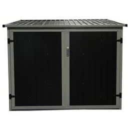 Aufbewahrungsbox WESTMANN "Fahrradgarage", grau (anthrazit), B:203cm H:158cm T:200cm, Stahl, Aufbewahrungsboxen, Aufbewahrungsbox, mit integrierten Fahrradst&auml;ndern, aus pulverbeschichtetem Stahl