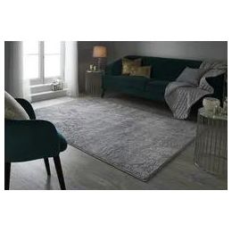 Teppich FLAIR RUGS "Arissa", silber (silberfarben), B:120cm H:7mm L:170cm, Kunstfaser, Teppiche, Teppich, Glanzeffekt, Schrumpf-Garn-Effekt, dichte Qualit&auml;t, Wohnzimmer
