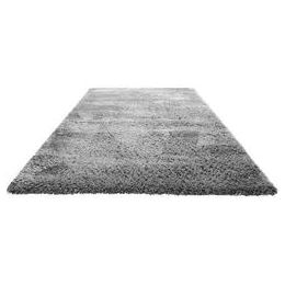 Hochflor-Teppich HOMIE LIVING "Matteo HL-0961", grau (grau, grau), B:200cm H:50mm L:290cm, Polyester, Teppiche, 100% recyceltem PET, Langflor, Shaggy, Wohnzimmer