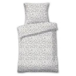 Bettw&auml;sche Dyckhoff "Ambra", silber (gold, silber), B/L: 135cm x 200cm, 1 Stk., 1 Stk., Frottee, B/L: 80cm x 80cm, 2 Stk., Frottee, Obermaterial: 75% Baumwolle, 25% Polyester, Bettw&auml;sche, Bettw&auml;sche, aus Weichfrottier