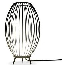 Paco Home Stehlampe "AUZZURRA", grau, &Oslash; 36cm H: 57,4cm, Leuchten, Outdoorleuchte Au&szlig;enleuchte E27 Vintage Aluminium IP54 Terrasse Korb, Stehlampe