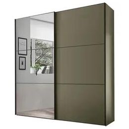 Schwebet&uuml;renschrank STAUD "Includo, Made in Germany", dekor salbei, B:188cm H:222cm T:68cm, Holzwerkstoff, Schr&auml;nke, Schwebet&uuml;renschrank, Mit Spiegelt&uuml;re und vier verschiedenen Ausstattungsvarianten