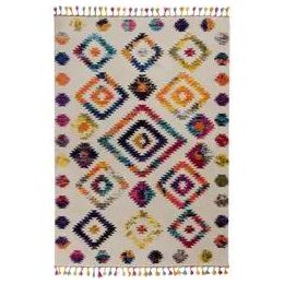 Hochflor-Teppich FLAIR RUGS "Bohemia", bunt, B:160cm H:20mm L:230cm, Kunstfaser, Teppiche, in farbenfroher Shaggy Berber-Optik