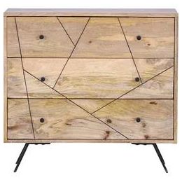 Kommode GUTMANN FACTORY, beige (natur), B:85cm H:75cm T:42cm, Sideboards, Kommode