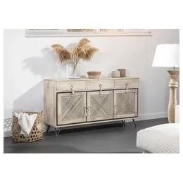 Sideboard GUTMANN FACTORY, beige (natur), B:150cm H:80cm T:45cm, Sideboards, Sideboard, Kommode, Breite 150 cm