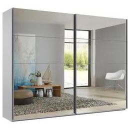 Schwebet&uuml;renschrank wimex "England", wei&szlig; (wei&szlig;, spiegel), B:270cm H:236cm T:65cm, Holzwerkstoff, Schr&auml;nke, Schwebet&uuml;renschrank, 2-t&uuml;rig, mit vollverspiegelter Schrankfront, in diversen Breiten
