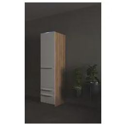 Kleiderschrank Priess "Schrank Garderobe W&auml;scheschrank Barcelona in 5 Breiten", wei&szlig; (eichefarben artisan, wei&szlig;), B:48cm H:193cm T:54cm, Holzwerkstoff, Schr&auml;nke, Kleiderschrank, viel Stauraum, ger&auml;umige Schubk&auml;sten, mit Spiegel, MADE IN GERMANY