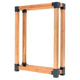 Kaminholzregal WESTMANN "Michel XL", beige (natur), B:138cm H:180cm T:40cm, Holzwerkstoff, Kaminholzlager, Kaminholzregal