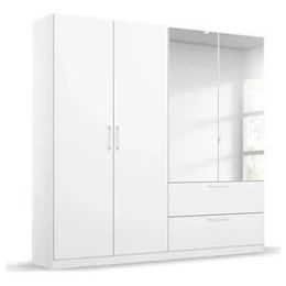 Dreht&uuml;renschrank OTTO HOME "Kleiderschrank Schrank Garderobe W&auml;scheschrank CHALLENGER", wei&szlig; (alpinwei&szlig;), B:181cm H:197cm T:54cm, Holzwerkstoff, Schr&auml;nke, Dreht&uuml;renschrank, mit Spiegelt&uuml;ren und ger&auml;umigen Schubladen MADE IN GERMANY