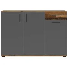 Kommode ByLiving "Jakob", grau (old wood), B:110cm H:83,5cm T:35,5cm, FSC-zertifizierter Holzwerkstoff, Sideboards, Kommode, Breite 110 cm