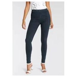 Jeansjeggings Arizona, Damen, Gr. 50, N-Gr, blau (rinsed), Denim/Jeans, Obermaterial: 63% Baumwolle, 32% Polyester, 5% Elasthan, Basic, skinny fit lang, Jeans, extra-eng geschnittene Beinform, hohe Leibh&ouml;he