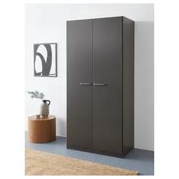 Dreht&uuml;renschrank Rauch "Kleiderschrank Schrank Garderobe W&auml;scheschrank VANDOR", grau (graumetallic), B:91cm H:197cm T:54cm, Holzwerkstoff, Schr&auml;nke, Dreht&uuml;renschrank, in drei Breiten, H&ouml;he 197 cm, Griffe in Graumetallic MADE IN GERMANY