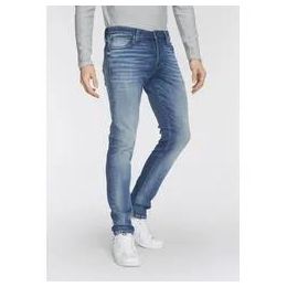 Jack & Jones Slim-fit-Jeans JACK & JONES "JJIGLENN JJICON JJ 619 50SPS NOOS", Herren, Gr. 36, L&auml;nge 34, blau (light, blau, used), Denim/Jeans, Obermaterial: 92% Baumwolle, 8% Elasthan, Abriebeffekte, slim fit lang, Jeans Slim-fit-Jeans, Baumwollmischung, slim fit