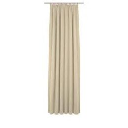Vorhang WIRTH "Trondheim B", beige (natur), B:132cm H:285cm, Chenille, Polyacryl, Gardinen, nach Ma&szlig;