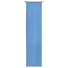 Schiebegardine WIRTH "Umea" Gr. 4, blau (mittelblau), B:60cm H:245cm, Jacquard, Polyester, Gardinen
