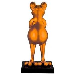 Tierfigur CASABLANCA BY GILDE "Skulptur Frosch orange", orange, B:32cm H:68cm T:30cm, Kunstharz, Dekofiguren
