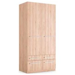 Kleiderschrank Priess "Schrank Garderobe W&auml;scheschrank Barcelona in 5 Breiten", braun (eichefarben artisan), B:94cm H:193cm T:54cm, Holzwerkstoff, Schr&auml;nke, Kleiderschrank, viel Stauraum, ger&auml;umige Schubk&auml;sten, mit Spiegel, MADE IN GERMANY