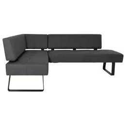 K+w Komfort & Wohnen Eckbank K+W KOMFORT & WOHNEN "Spider II", schwarz (schwarz 81, schwarz), B:165cm H:88cm T:195cm, Sitzb&auml;nke, Eckbank, Sitzsteppung, bequem durch Sandwichbauweise, 2 Stellma&szlig;e