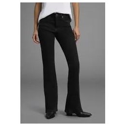Bootcut-Jeans Arizona "Comfort-Fit", Damen, Gr. 40, N-Gr, schwarz, Denim/Jeans, Obermaterial: 98% Baumwolle, 2% Elasthan, Basic, bequem lang, Jeans, ausgestellte Beinform, mit Eingrifftaschen, High-Waist, Topseller