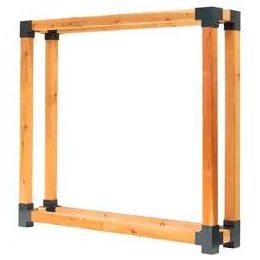 Kaminholzregal WESTMANN "Michel XXL", beige (natur), B:198cm H:180cm T:40cm, Holzwerkstoff, Kaminholzlager, Kaminholzregal