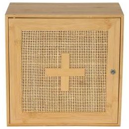 Medizinschrank Wenko "Allegre", braun (braun, natur), B:30cm H:20cm T:17,8cm, Bambus, Schr&auml;nke, aus Bambus und Rattan