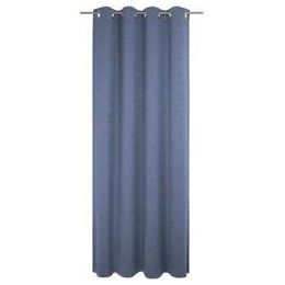 Vorhang WIRTH "Trondheim B", blau (royalblau), B:132cm H:195cm, Chenille, Polyacryl, Gardinen