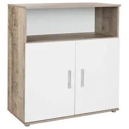 Wickelkommode Home Affaire "Henning", wei&szlig; (platinum, oak, nachbildung, wei&szlig;, platinum, oak, nachbildung), B:88cm H:100cm T:75cm, Holzwerkstoff, Wickelkommoden, Wickelkommode