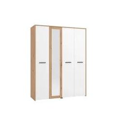 Kleiderschrank Inosign "Varadero, 2 moderne Farbkombinationen mit schwarzen Griffen", wei&szlig; (opaque wei&szlig;), B:157,5cm H:203,5cm T:53cm, Holzwerkstoff, Schr&auml;nke, Kleiderschrank, mit 1 Spiegelt&uuml;r, in den Breiten 119 und 157cm, FSC-zertifiziert